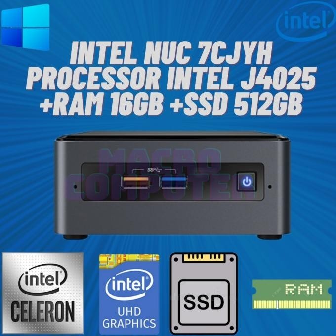 Jual Mini PC NUC NUC7CJYHN2 Celeron J4005|Ram+SSD|DOS | Shopee Indonesia