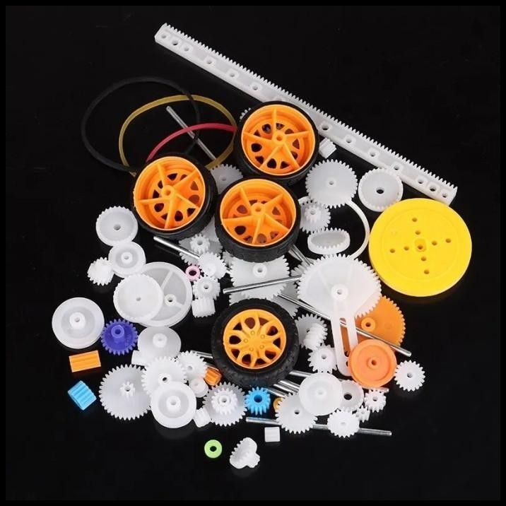 Jual HOT DEAL 78PCS ROBOTIC PART DIY ROBOT MEKANIK SMART CAR GEAR PULI ...