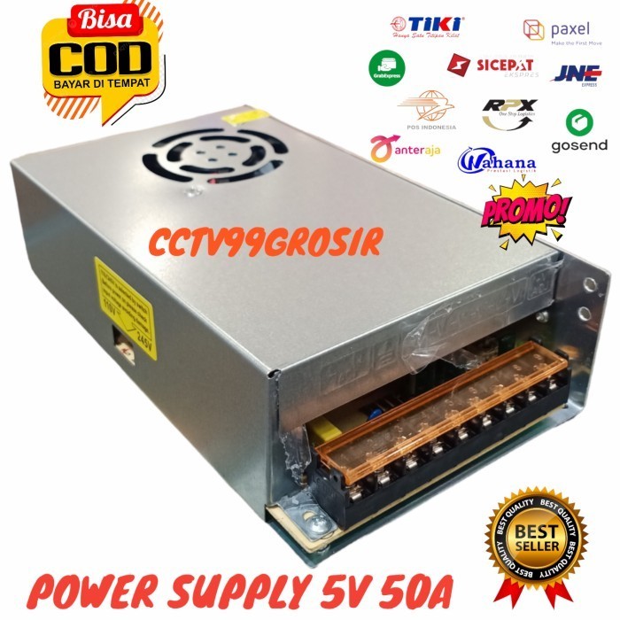 Jual Masih Tersedia! Switching Power Supply Psu 5V 50A High Quality 5 Volt 50 Ampere Fan ...