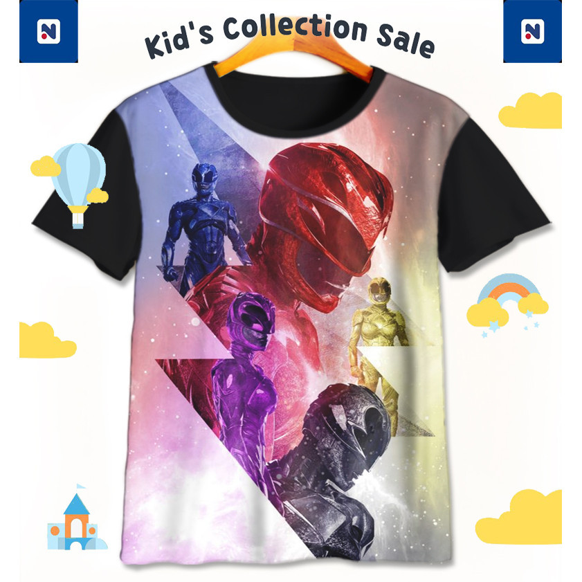 Jual Kaos Anak Power Ranger v2 Baju Film Animasi Kartun Power Ranger ...