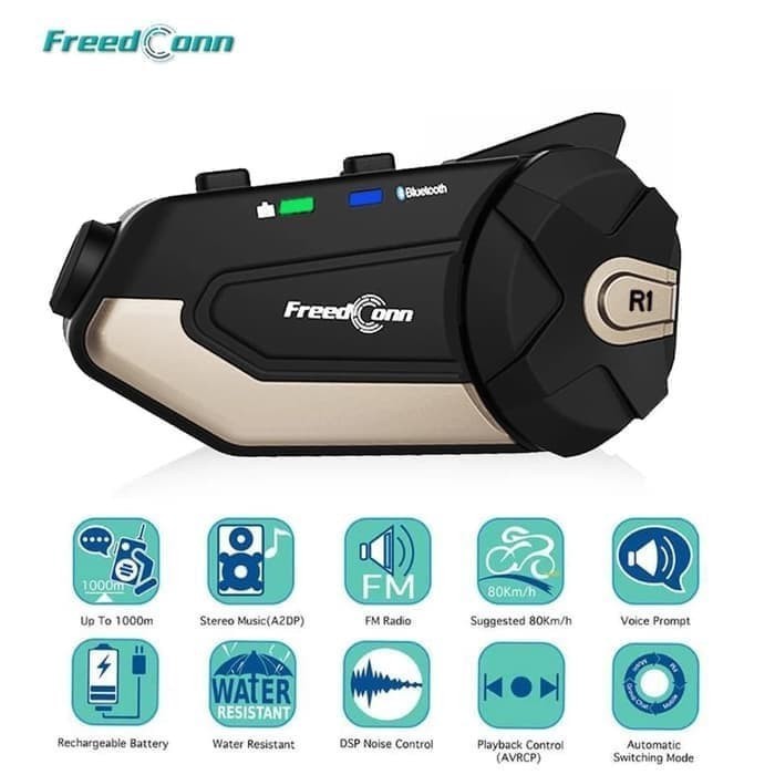 Jual Freedconn Original R1 Intercom Camera 1080P Hd Bluetooth Helm Wifi ...