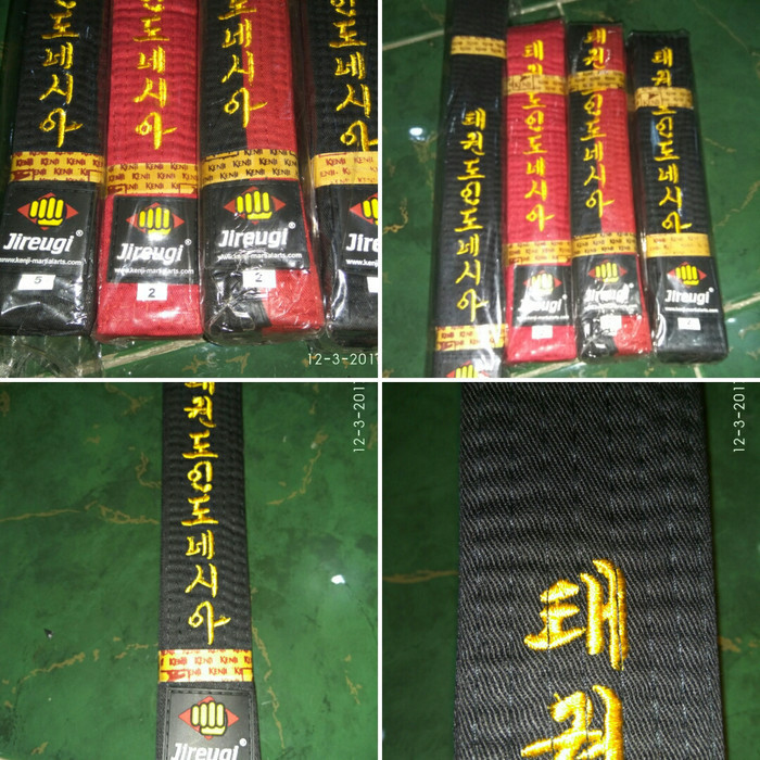 Jual Sabuk Hitam Merah Poom Jireugi Taekwondo Belt Tebal Premium Black | Shopee Indonesia