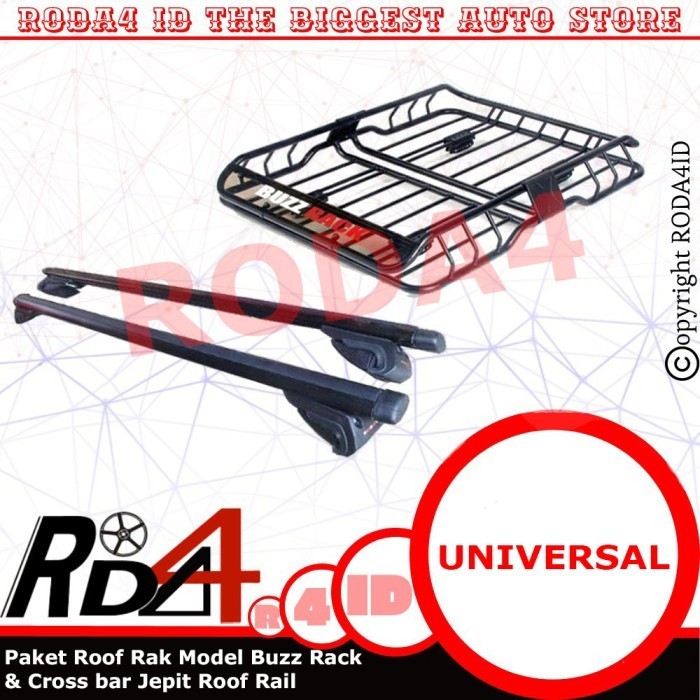 Jual Menarik Paket Roof Buzz Rack & Cross Bar Jepit Roof Rail | Shopee ...