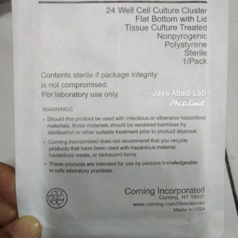 Jual Corning costar 6 12 24 48 96 well plate wellplate culture flat ...