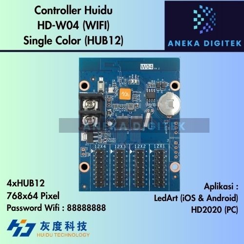 Jual Controller Huidu HD-W04 Wifi Running Text P10 | Shopee Indonesia