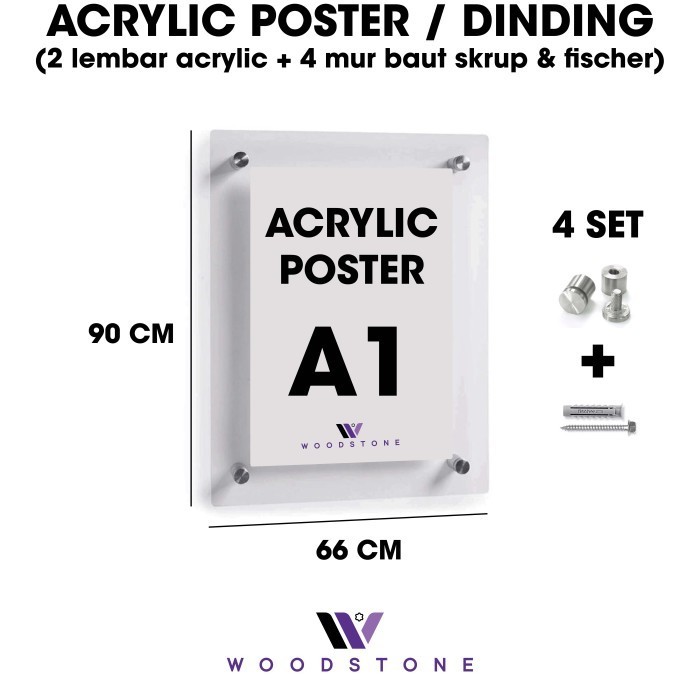 Jual Acrylic Mading A1 - Akrilik Dinding Display Acrilic Poster Papan ...