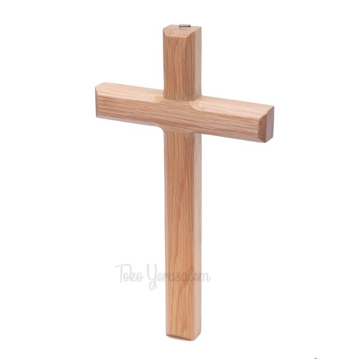 Jual Salib Dinding / Gantung Polos Kayu White Oak 32 Cm (Ruter Miring ...
