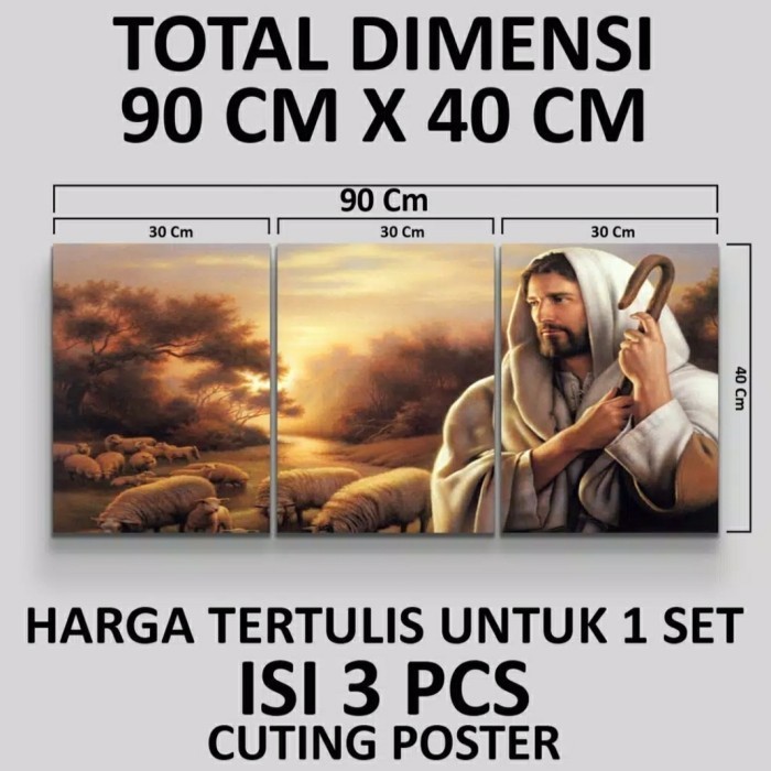 Jual Poster Dinding/Hiasan Dinding Gambar Tuhan Yesus 02 | Shopee Indonesia