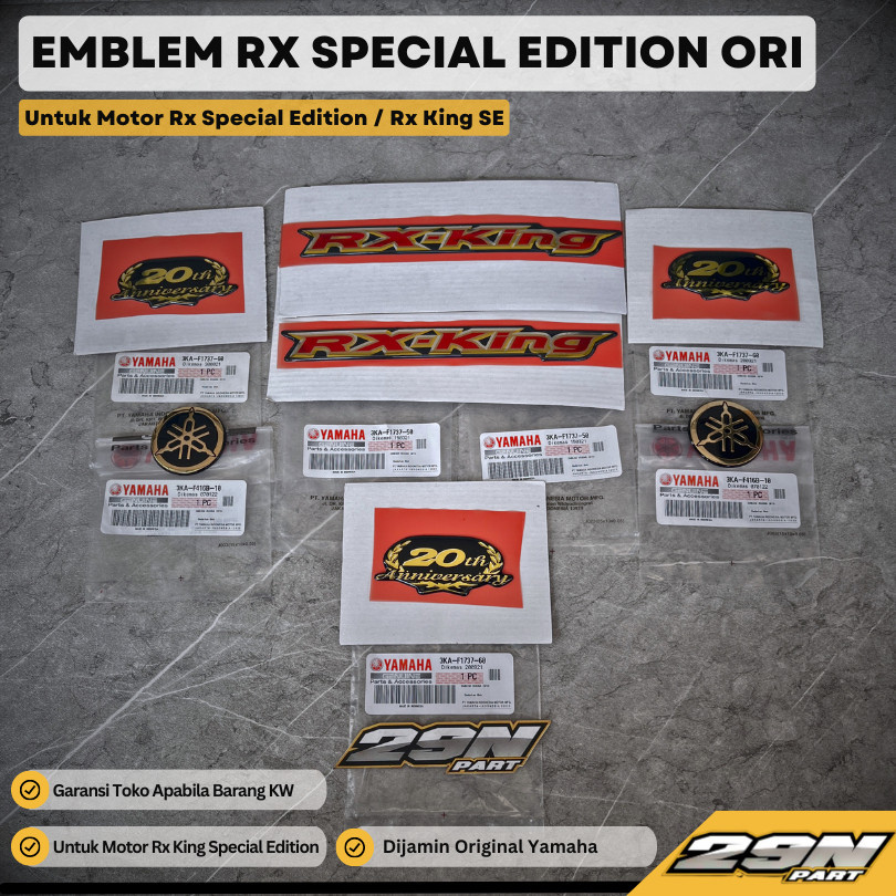 Jual EMBLEM RX KING SE SPECIAL EDITION FULLSET EMBLEM ORIGINAL YAMAHA ...