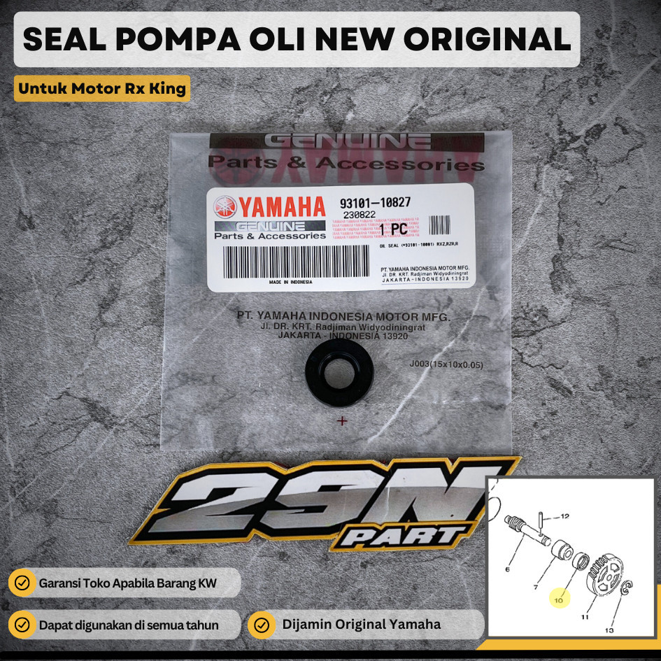 Jual OIL SIL SEAL POMPA OLI RX KING RXK RXKING ORIGINAL | 93101-10827 ...