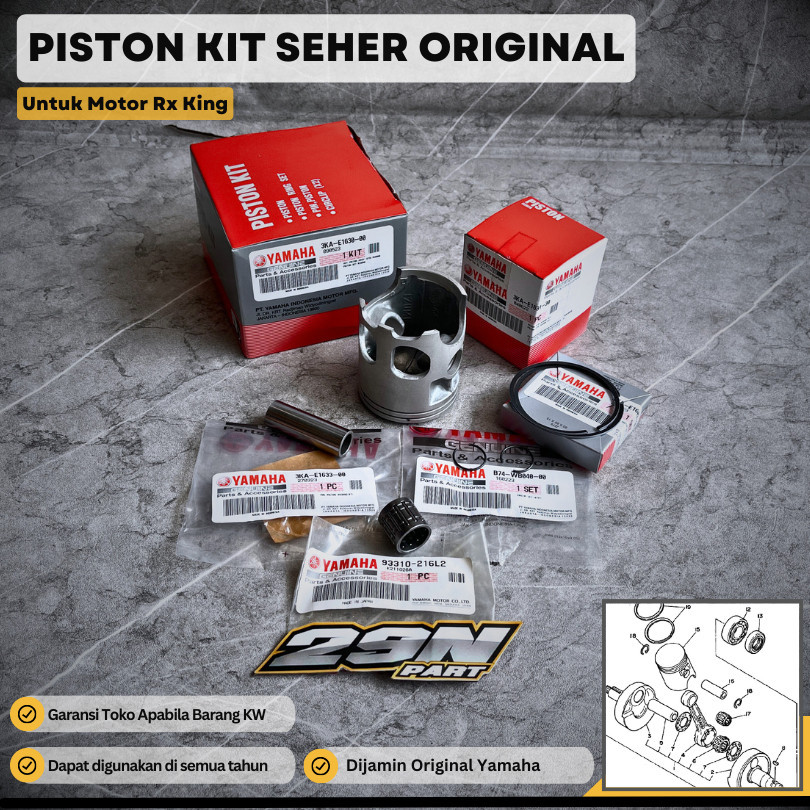 Jual PISTON KIT SEHER KIT RX-KING RXKING SIZE std 25 50 75 100 ORIGINAL ...