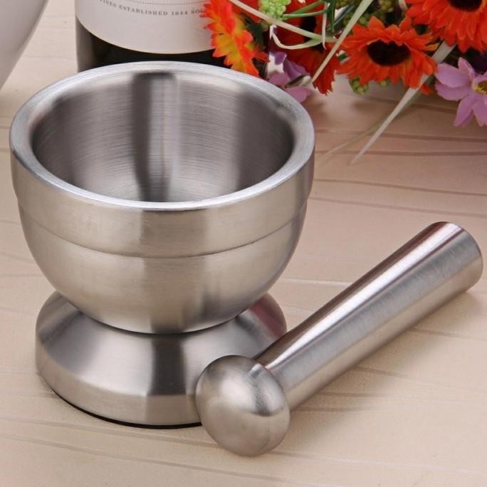 Jual Ada Cobek /Alat Tumbuk Obat Bumbu/Mortar Stainless | Shopee Indonesia