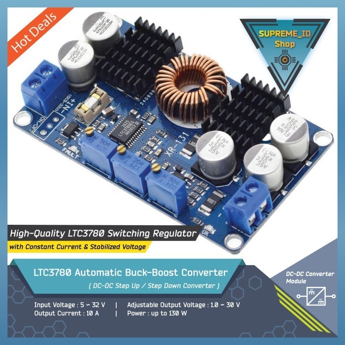 Jual LTC3780 Auto DC Buck-Boost Converter + Stabilized Regulator 10A ...