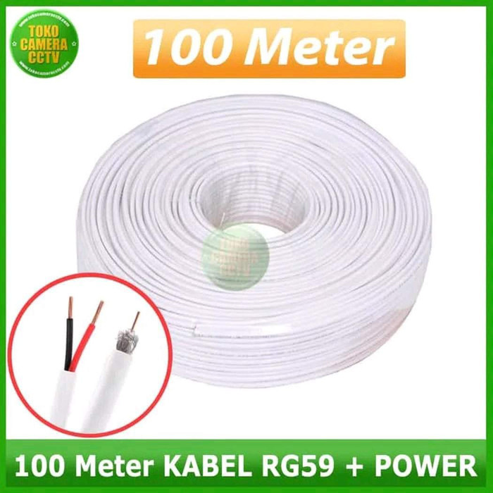 Jual Kabel Cctv Rg59 Plus Power 2Dc 100Meter Merek Anbo Putih Kamera ...
