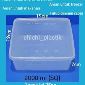 Jual Thinwall food container 2000ml / Kotak Makan Bening / Mangkok ...