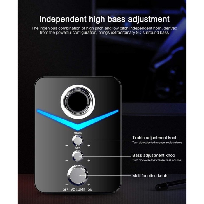 Jual Speaker Bluetooth Stereo Audio 9D Led Rgb Multimedia With ...