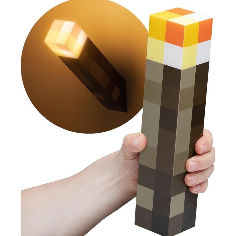Jual LAMPU LED MINECRAFT TORCH NIGHT LIGHT RECHARGEABLE WARM WHITE ...