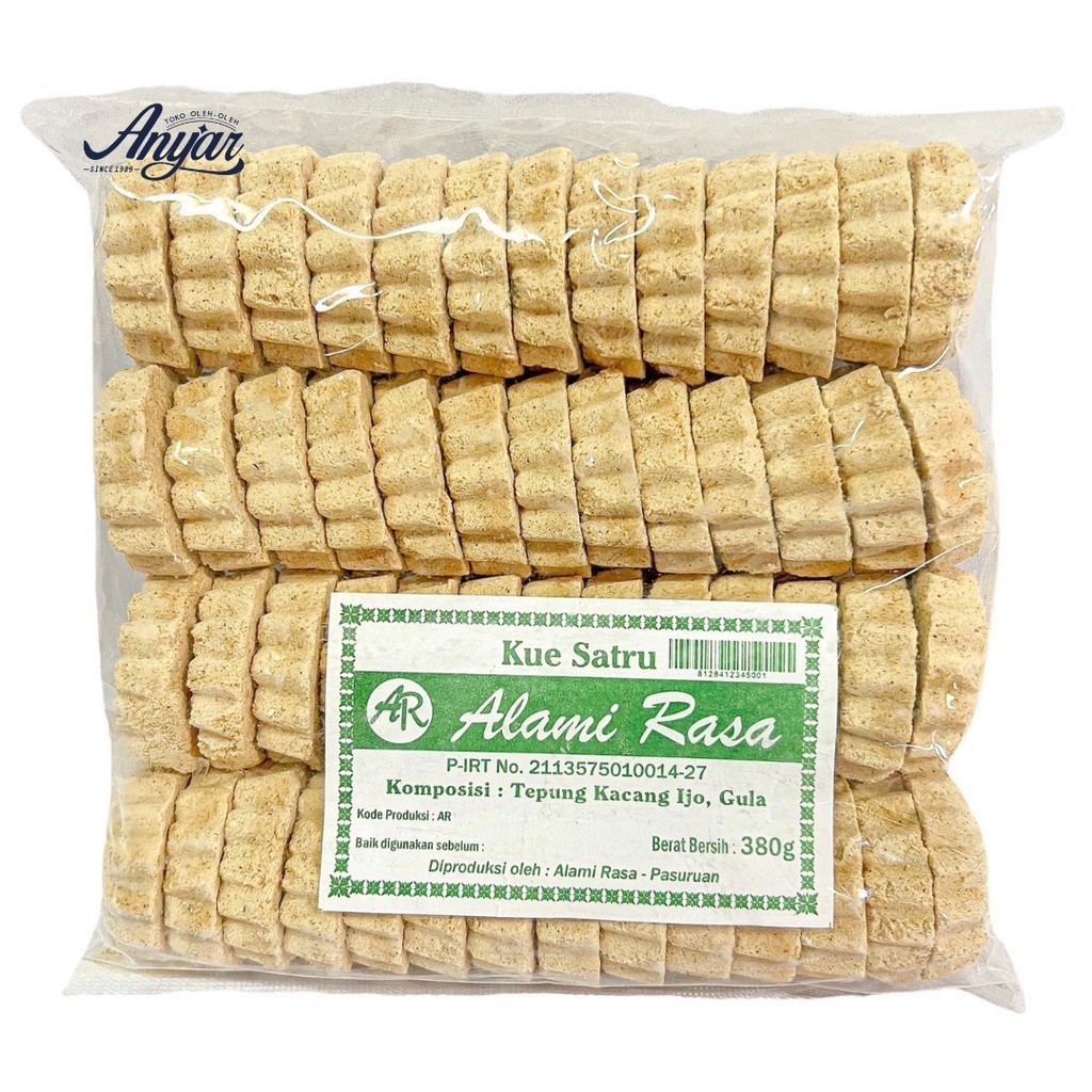 Jual Kue Kering Satru Kacang Ijo / Kue Satru Alami Rasa 380gr | Shopee ...