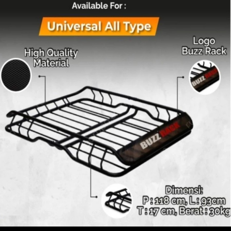 Jual BUZZ RACK BAGASI ATAS MOBIL UNIVERSAL FORTUNA EXTERIOR | Shopee ...