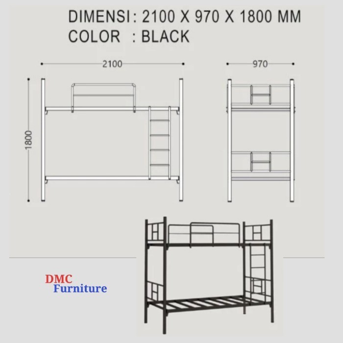 Jual Ranjang Besi Tingkat Ranjang Susun Besi 90 90 Ranjang Besi Murah