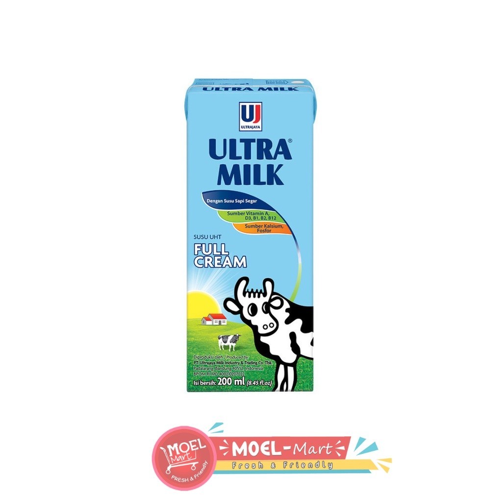 Jual ULTRA MILK UHT Full Cream 200ml | Shopee Indonesia