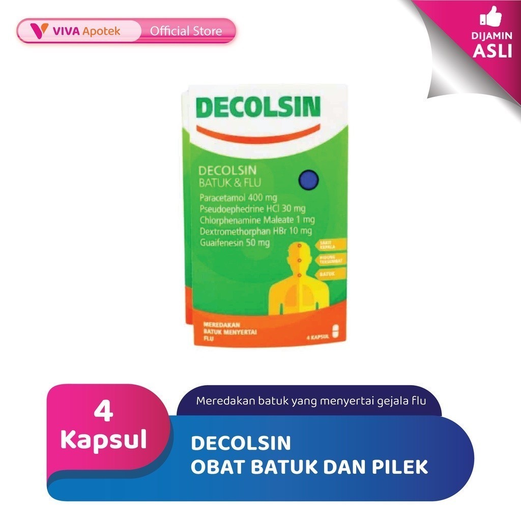 Jual Decolsin Mengatasi Flu dan Demam (4 Kaplet) | Shopee Indonesia