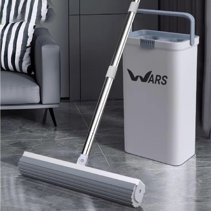 Jual Alat Pel Spons Bulat Tebal WARS Ultra Thick Sponge Mop With Bucket ...