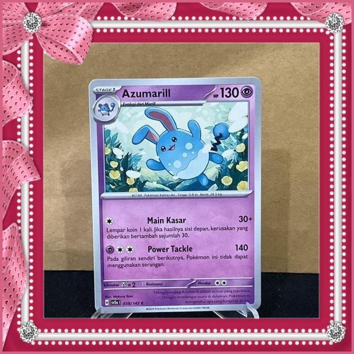 Jual [SNO] AZUMARILL SV5S 058/142 KARTU POKEMON TCG INDONESIA | Shopee ...