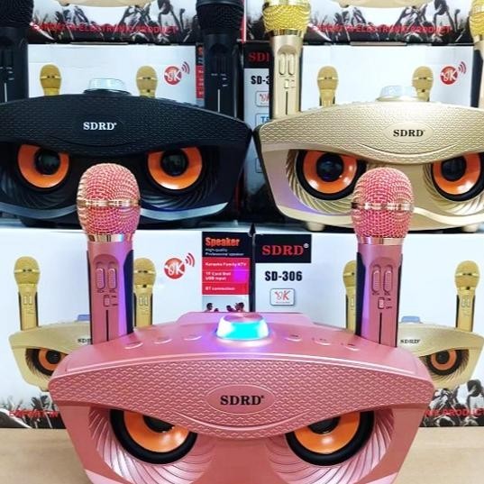 Jual Sdrd Sd 306 Mic Karaoke Wireless Speaker Bluetooth Portable Dua ...