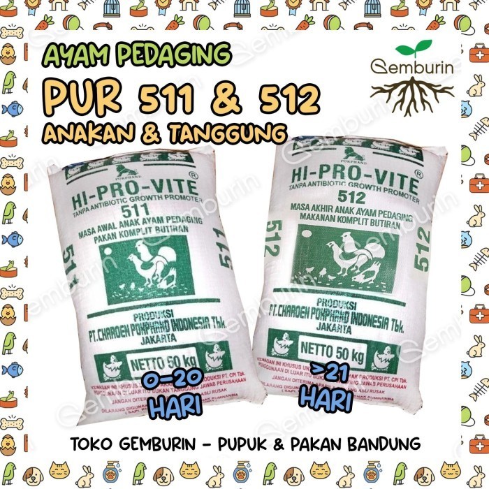 Jual Hi-Pro-Vite 511 / 512 Pur Voer Ayam REPACK 1 Kg Broiler Pedaging ...