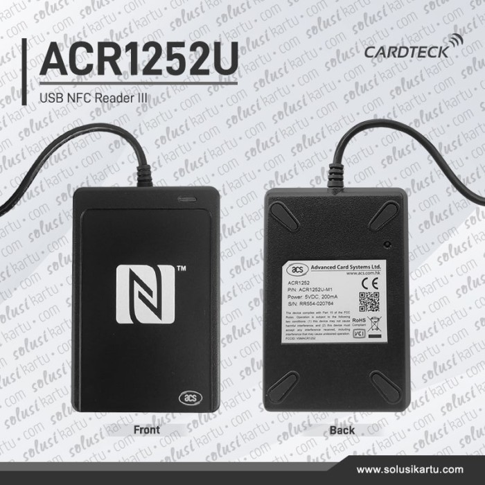 Jual Acs Acr-1252U Nfc Certified Contactless Smartcard Reader | Shopee ...