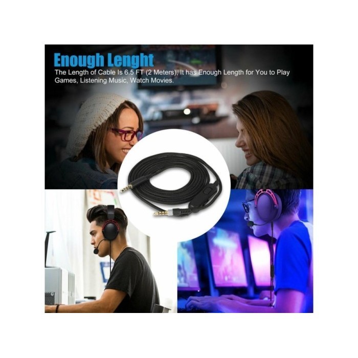 Jual Hyperx Cloud Alpha Mix Cable Replacement Gaming Headphone Aux ...