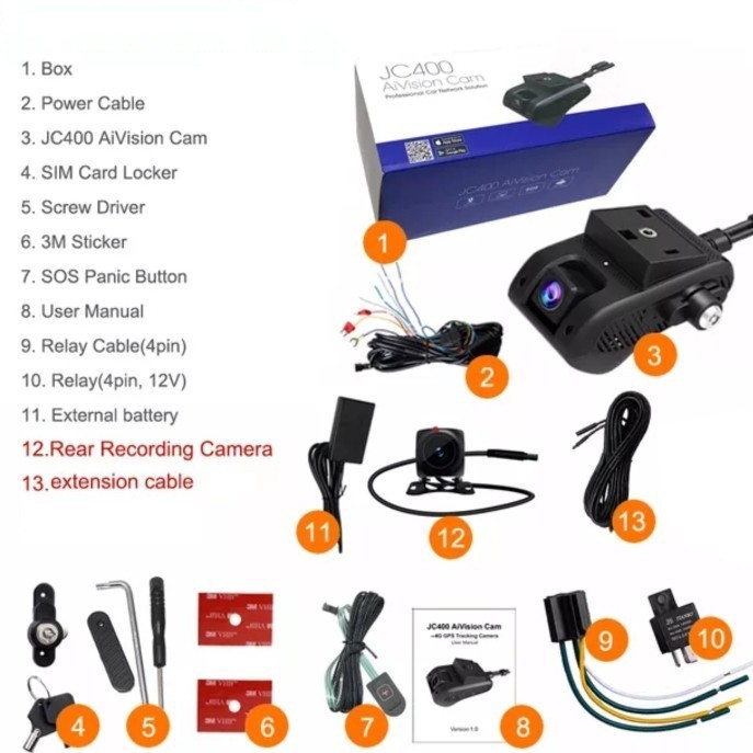 Jual CCTV 4G MOBIL CAMERA DASHCAM GPS TRACKER JC400 W TRACKSOLID PRO ...