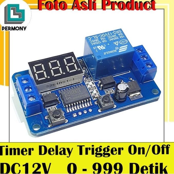 Jual Delay Timer Trigger Relay 0-999 detik On Off count down hitung ...