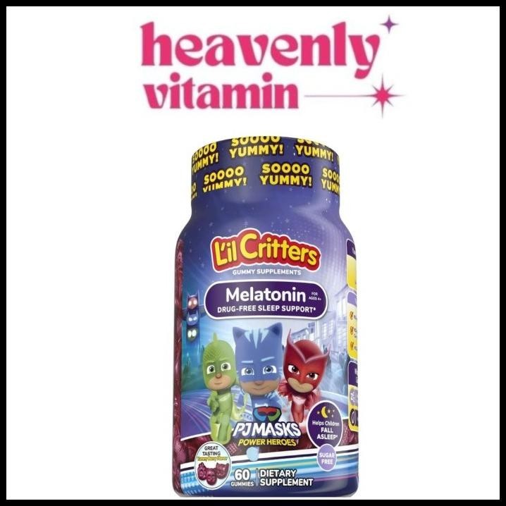 Jual L'Il Critters Pj Masks Gummy Melatonin Supplement For Kids-60 ...