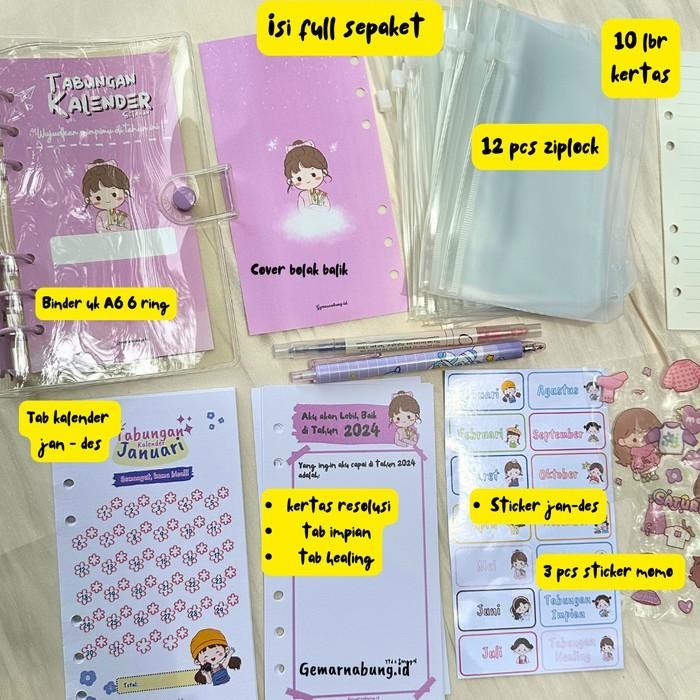 Jual Paket Binder Nabung Kalender Satu Tahun Set Lengkap | Shopee Indonesia