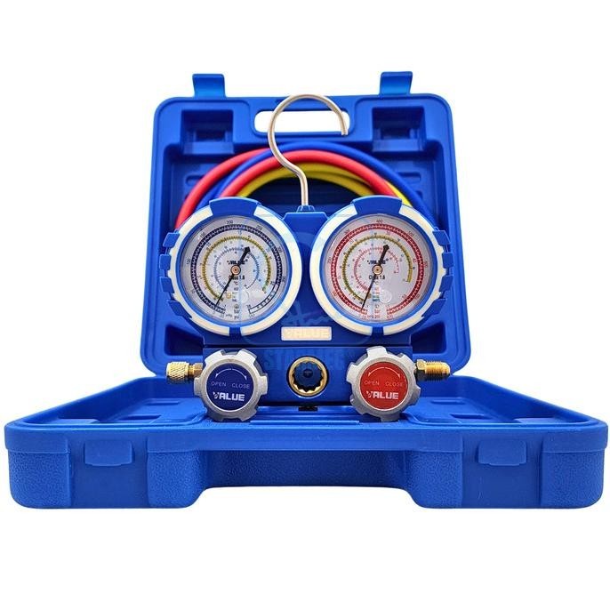 Jual Manifold AC Value R32 R410 Double Gauge Box VMG-2-R410-B | Shopee ...