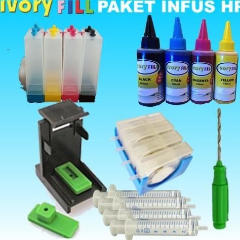 Jual Paket infus untuk printer HP lengkap dengan tinta refill tabung ...