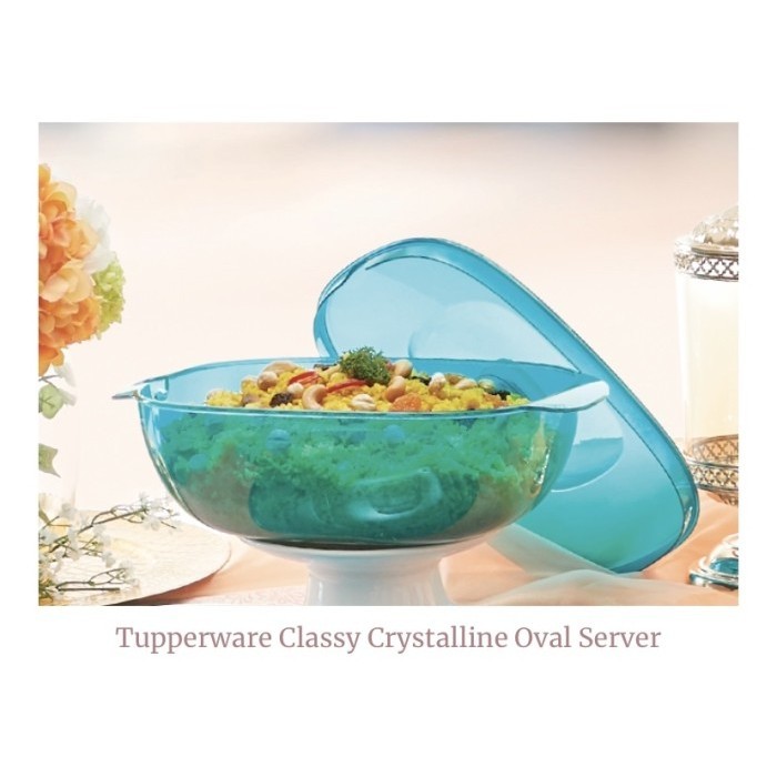 Jual Tupperware Crystalline Oval Server 2.5 Liter | Shopee Indonesia