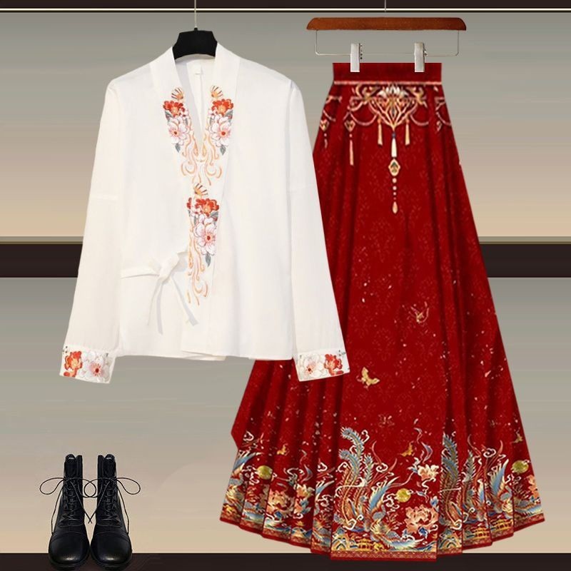 Jual Hanfu Setelan Wanita, Hanfu Rok Muka Kuda Gaya Nasional | Shopee ...