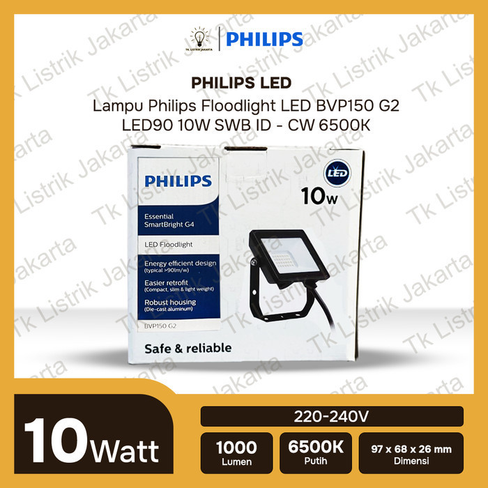 Jual Lampu Led Flood Light BVP150 LED9 G2 10W 220-240V SWB ID GM ...