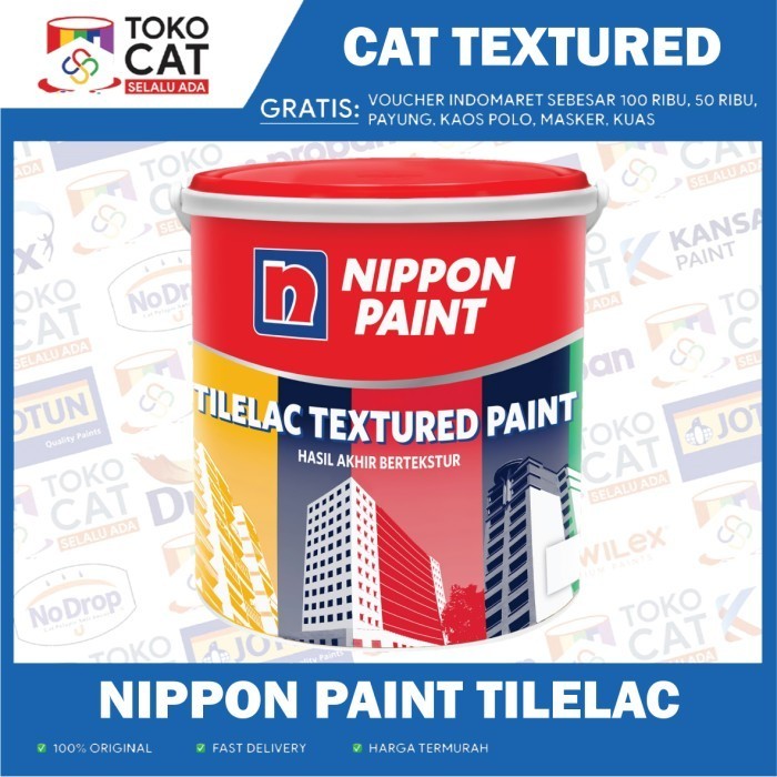 Jual Cat Dekoratif | Nippon Paint Tilelac Textured 5kg | Kemasan Galon ...