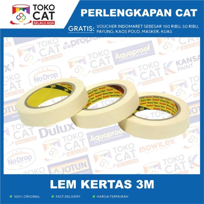 Jual Lakban Kertas 3M | Masking Tape 3M | Selotip Kertas 3M | Shopee ...