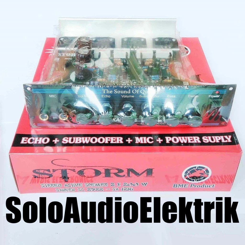 Jual Kit Power Amplifier Built In Tone Control Stereo + Subwoofer + Echo + PSU + 2 Input Mic ...