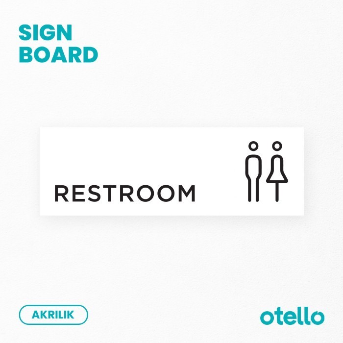 Jual Otello Restroom Signage Akrilik Papan Nama Ruangan Toilet Acrylic ...