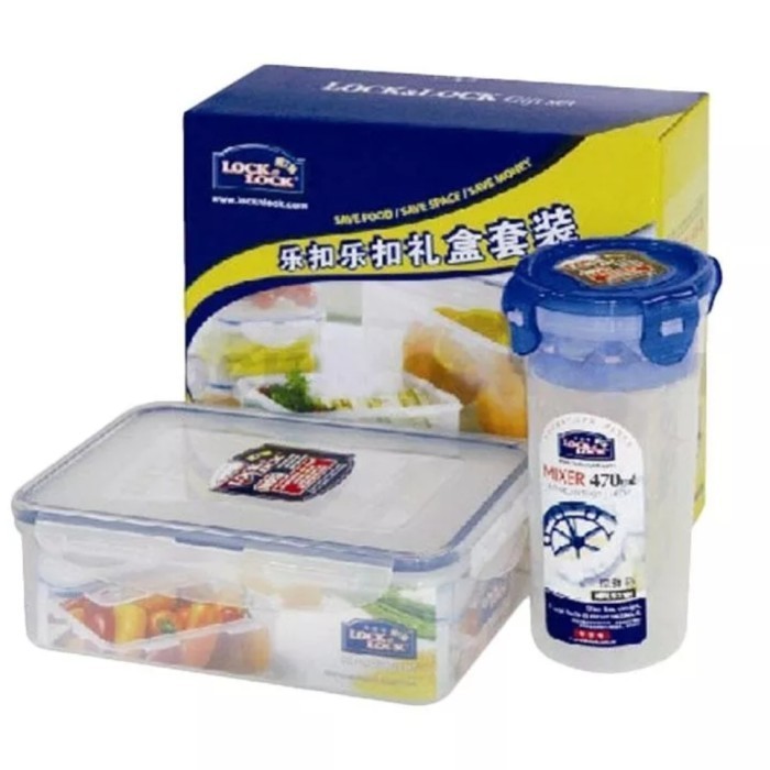Jual Locknlock Plastic Container 2P Set With Color Box | Shopee Indonesia