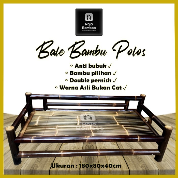 Jual Ready Stok - Bale Bambu Hitam Bench Bambu Bale Santai Ukuran 180 X ...