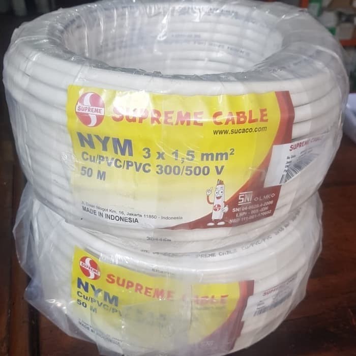 Jual Kabel Listrik Nym 3X1.5 3X1,5 3X1.5Mm 3X1,5Mm Supreme Meteran / Eceran | Shopee Indonesia