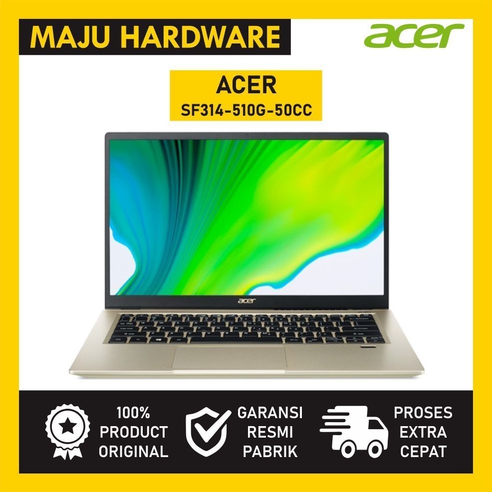 Jual Laptop Acer Swift 3x SF314-510G-50CC/W10 SSD/GOLD | Shopee Indonesia