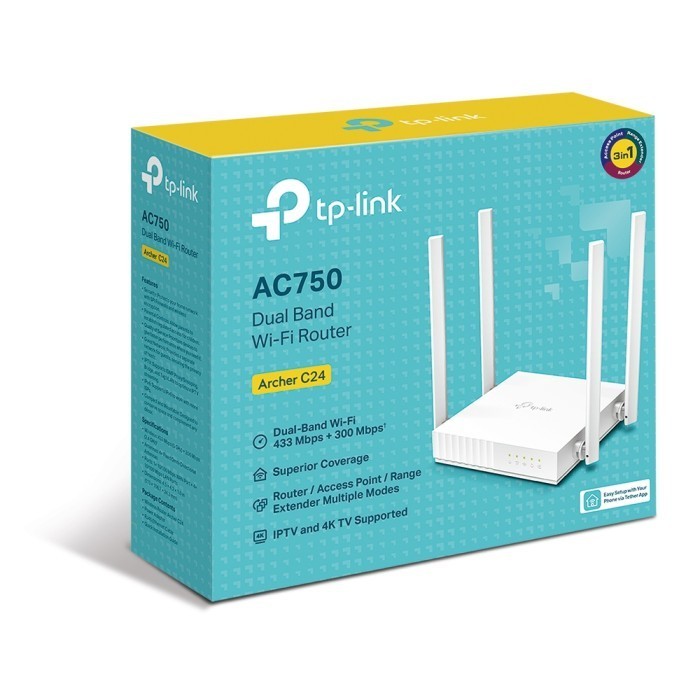 Jual Tp-Link Archer C24 Ac750 Dual-Band Wi-Fi Router Tplink Archer C 24 ...